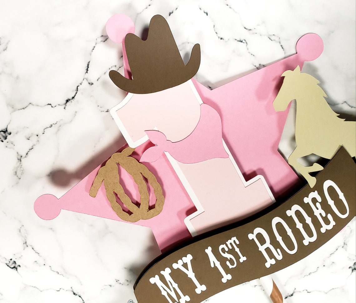 My First Rodeo Birthday. My First Rodeo Cake Topper. Cowgirl - Etsy