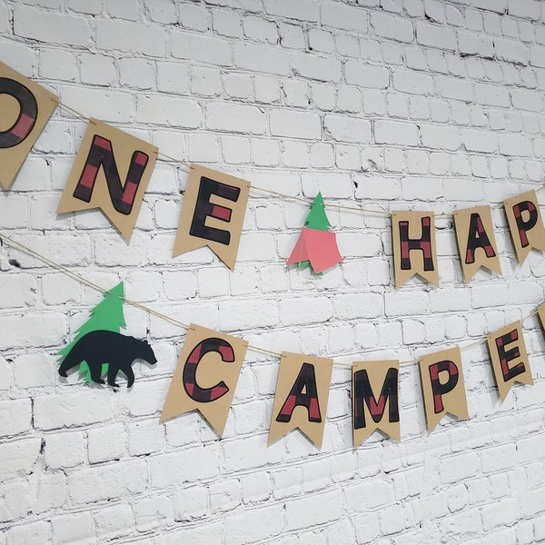 One Happy Camper Banner - Etsy