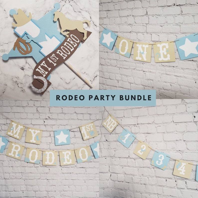BUNDLE My First Rodeo Birthday. My First Rodeo Banner. Cowboy - Etsy