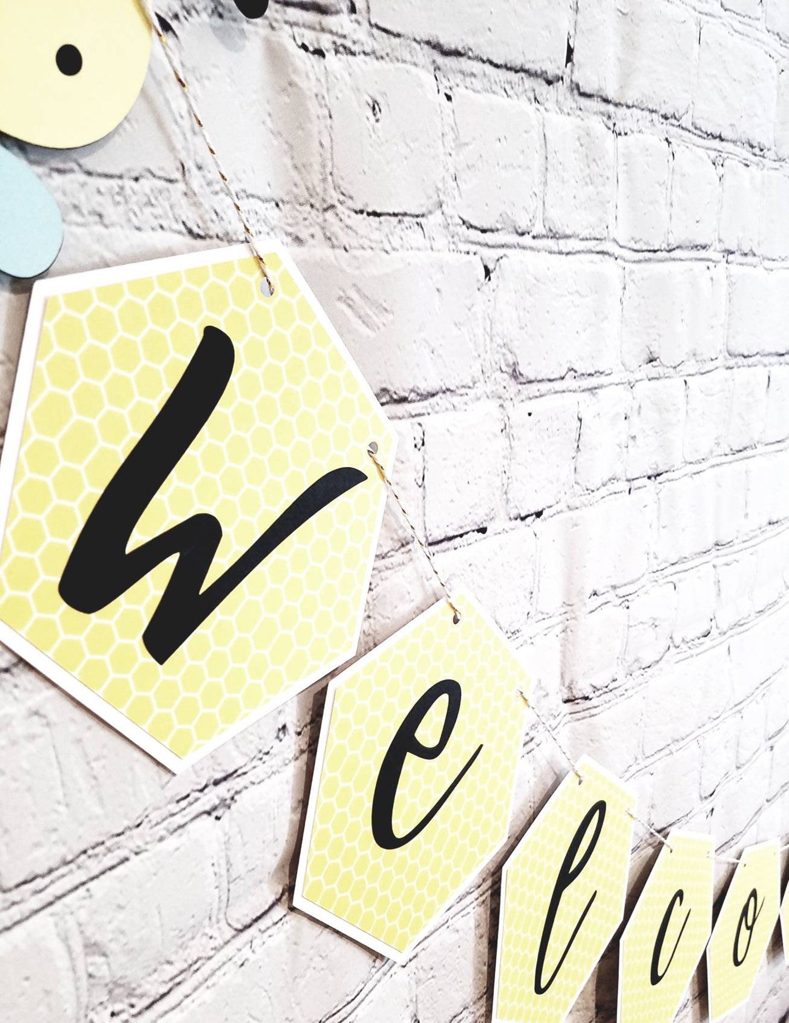 Bumble Bee Banner. Party Decorations for a Bumble Bee Shower. Decor for ...