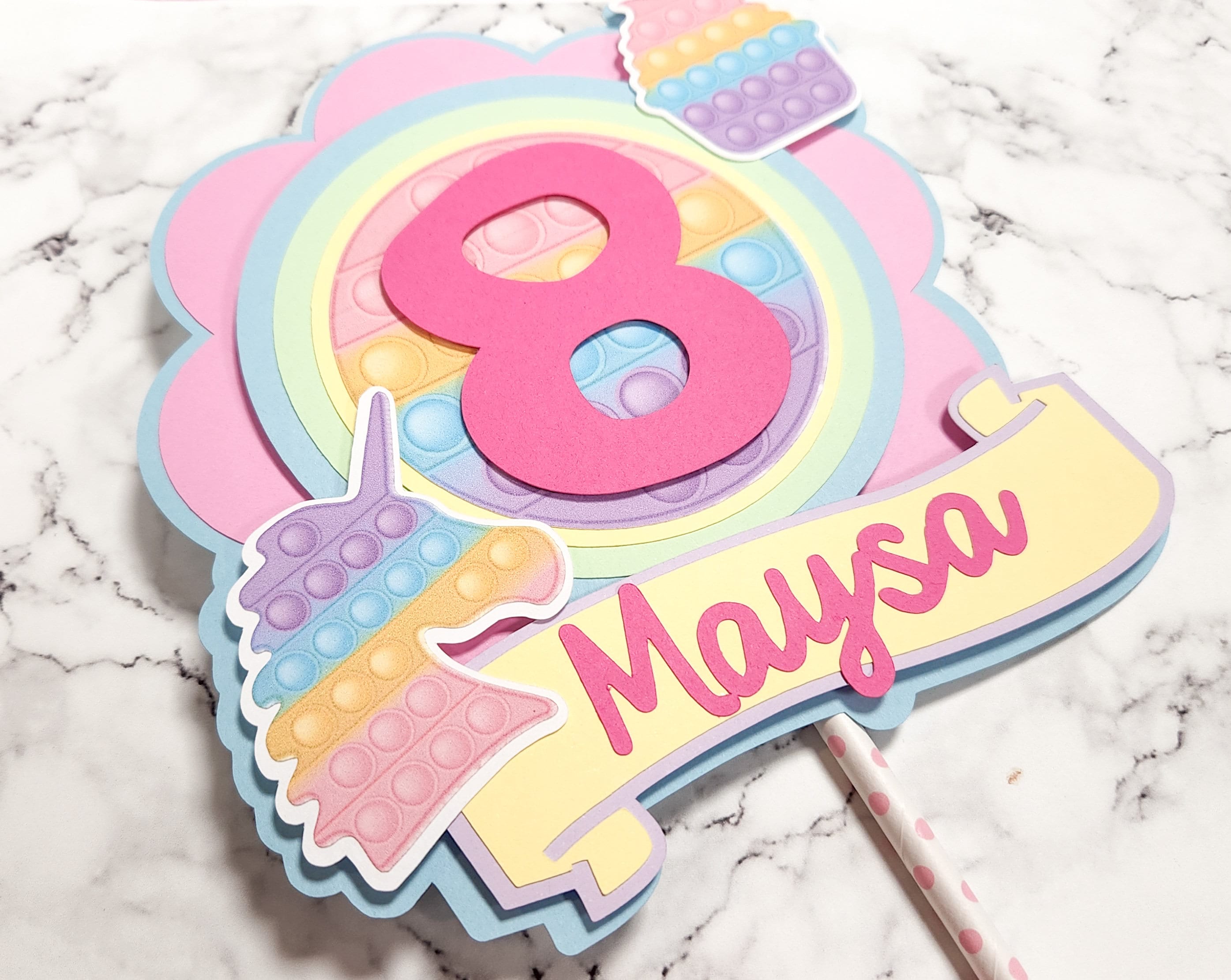 Personalized Pop It Cake Topper, Fidget Birthday Party Decor - Etsy