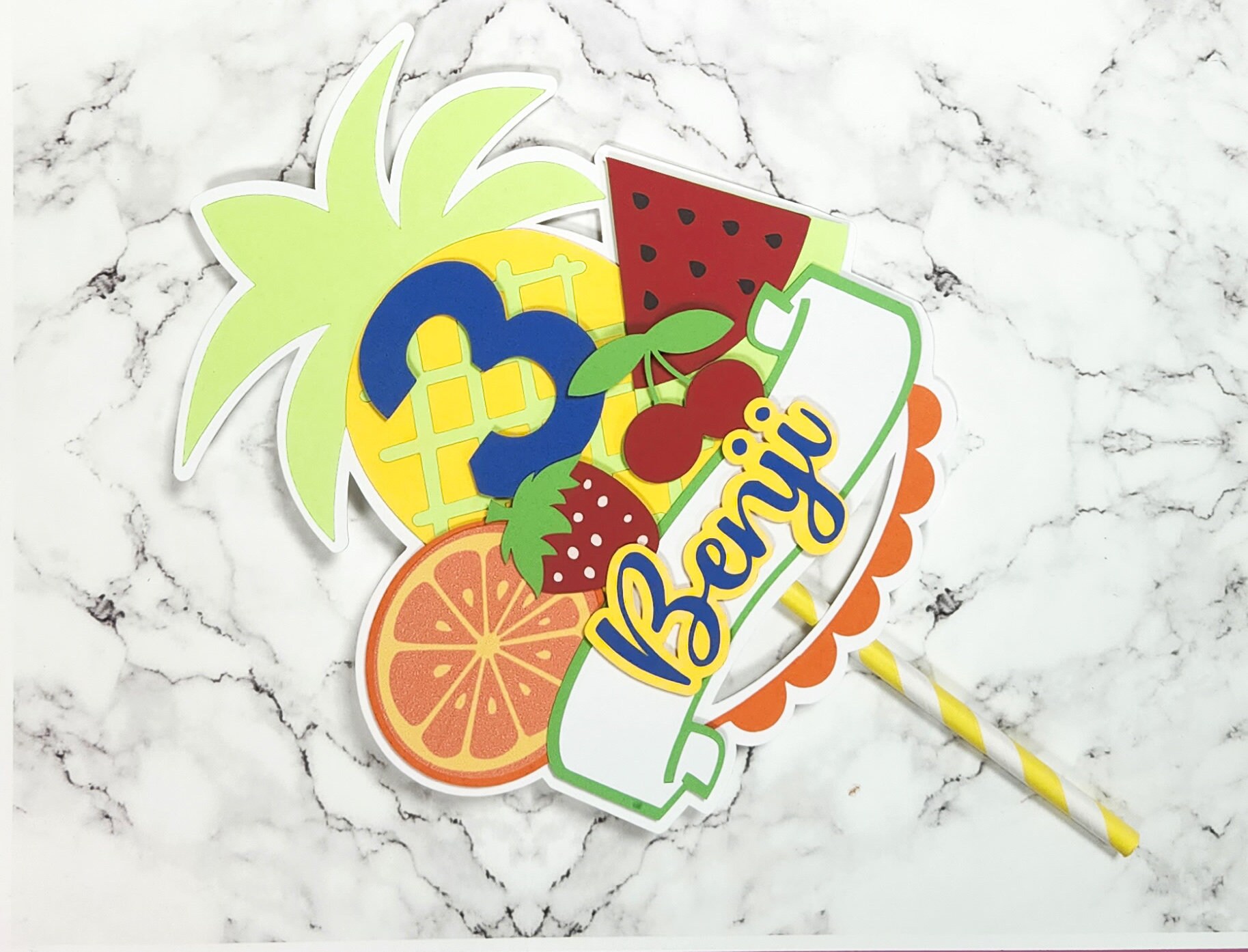 Tutti Frutti Cake Topper. Two-tti Fruitti Cake Topper. Twotti - Etsy