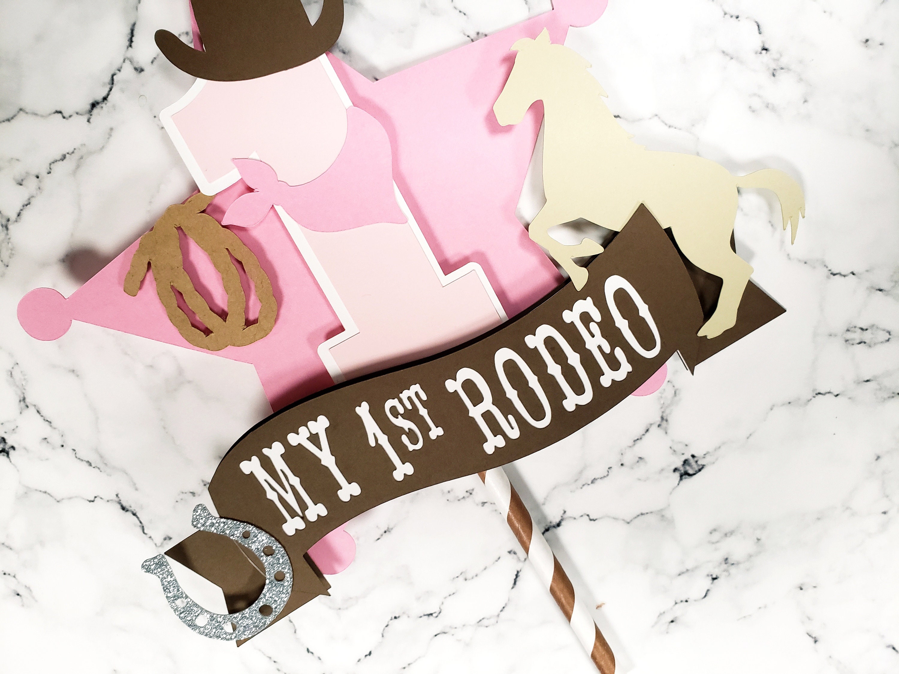 My First Rodeo Birthday. My First Rodeo Cake Topper. Cowgirl - Etsy