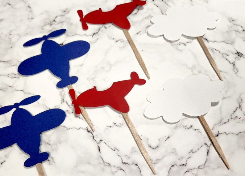 Airplane Cupcake Toppers. Time Flies Cupcake Toppers. Airplane - Etsy