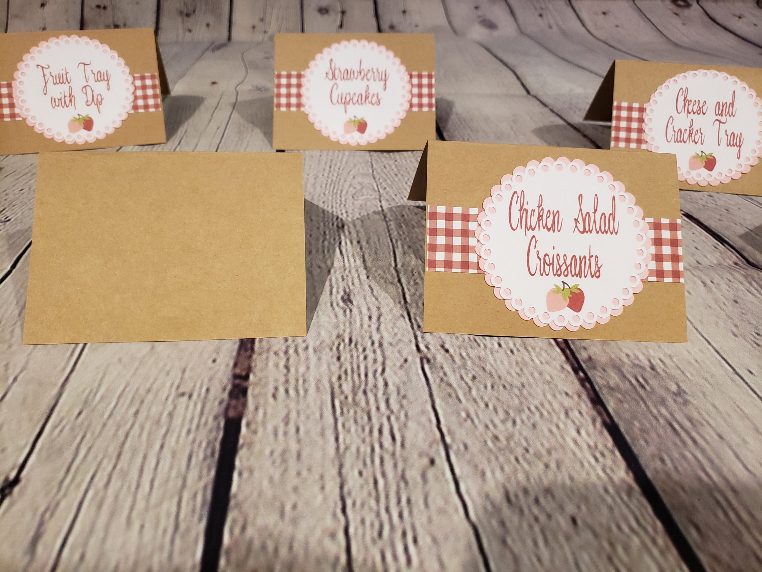 Strawberry Food Tent Card. Strawberry Food Label. Strawberry Table ...