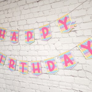 Pop It Theme Happy Birthday Banner. Pop It Birthday Party. Popit Banner ...