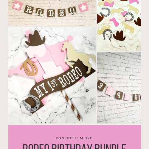 My First Rodeo Birthday. My First Rodeo Cake Topper. Cowgirl - Etsy