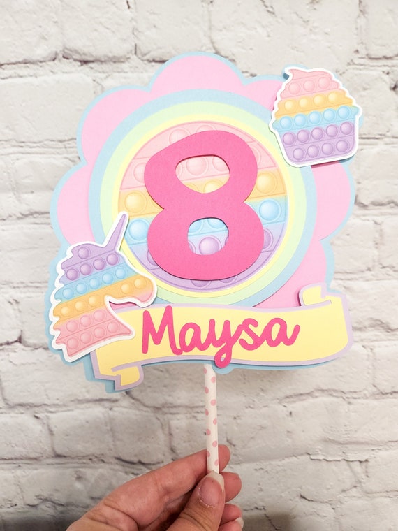 Pop It Birthday Party. Pop It Cake Topper. Fidget Toy Cake Topper ...
