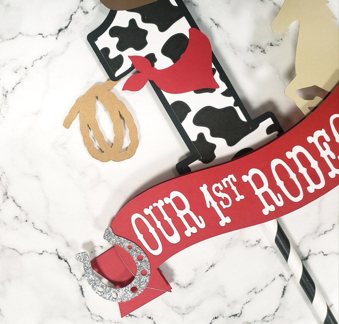 Our First Rodeo Birthday. Our First Rodeo Cake Topper. Cowboy Cake ...