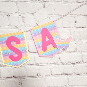 Personalized Pop It Name Banner. Pop-it Birthday Decorations. Popit ...