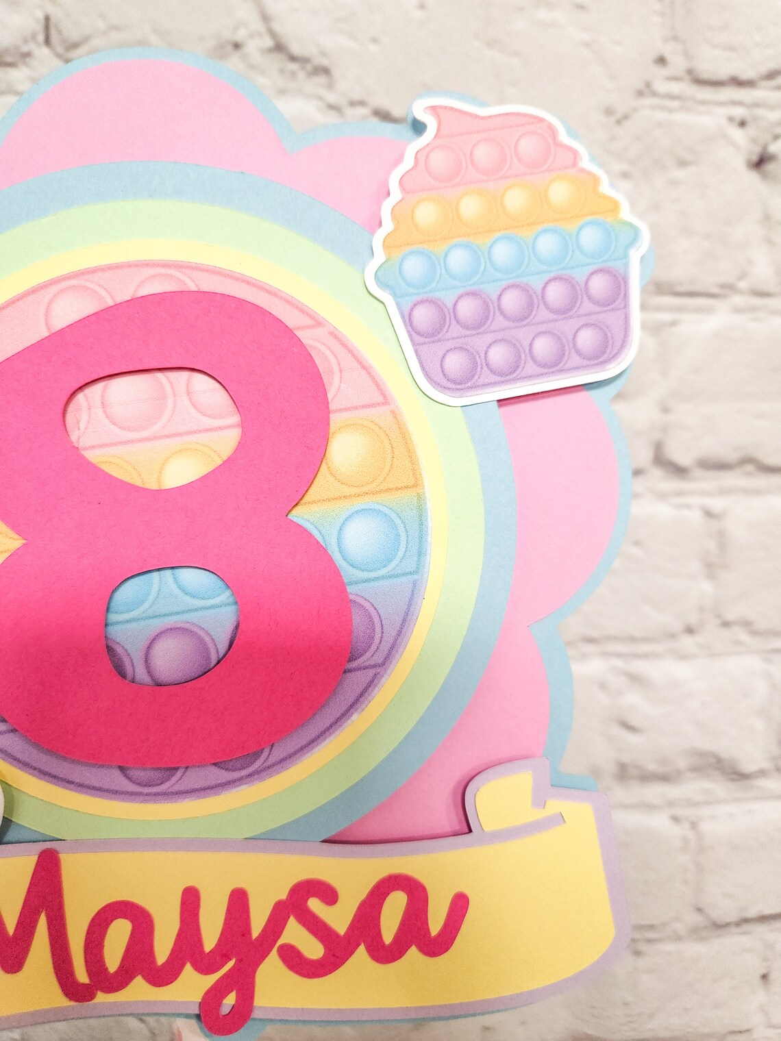 Personalized Pop It Cake Topper, Fidget Birthday Party Decor - Etsy