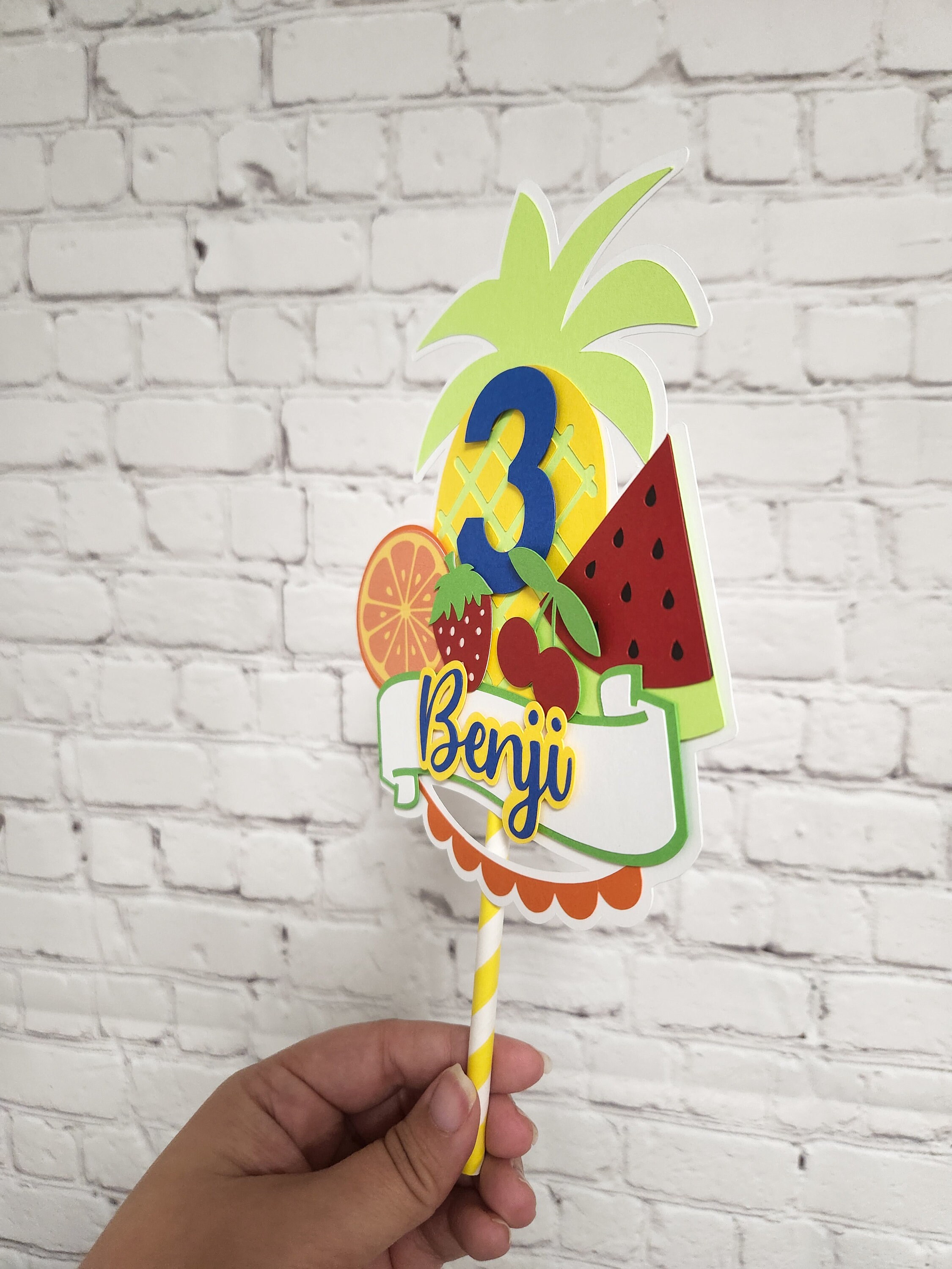 Tutti Frutti Cake Topper. Two-tti Fruitti Cake Topper. Twotti - Etsy