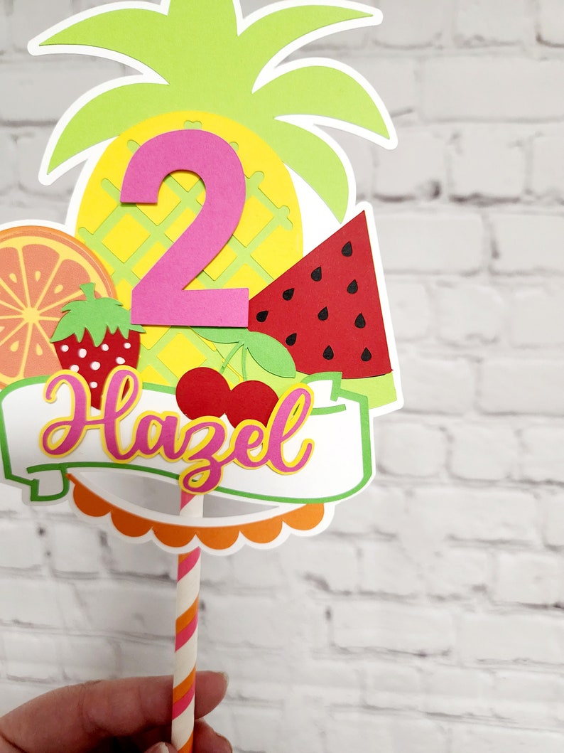 Tutti Frutti Cake Topper. Two-tti Fruitti Cake Topper. Twotti - Etsy