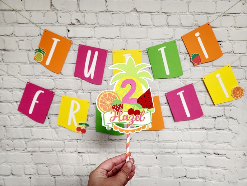 Tutti Frutti Cake Topper. Two-tti Fruitti Cake Topper. Twotti | Etsy
