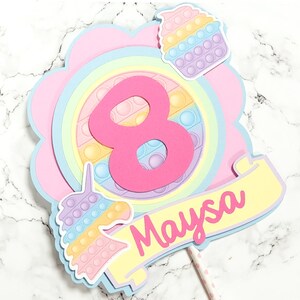 Personalized Pop It Cake Topper, Fidget Birthday Party Decor - Etsy