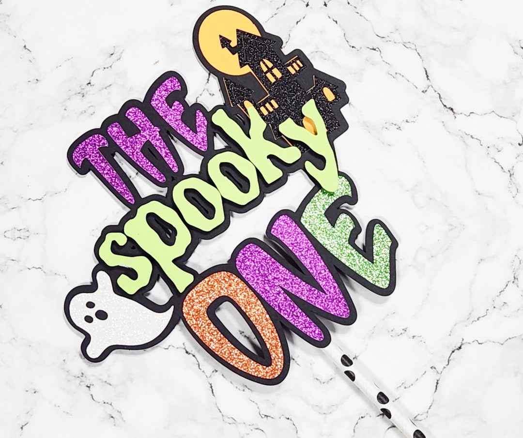Halloween Cake Topper. Spooky One Birthday. Halloween Birthday Decor ...