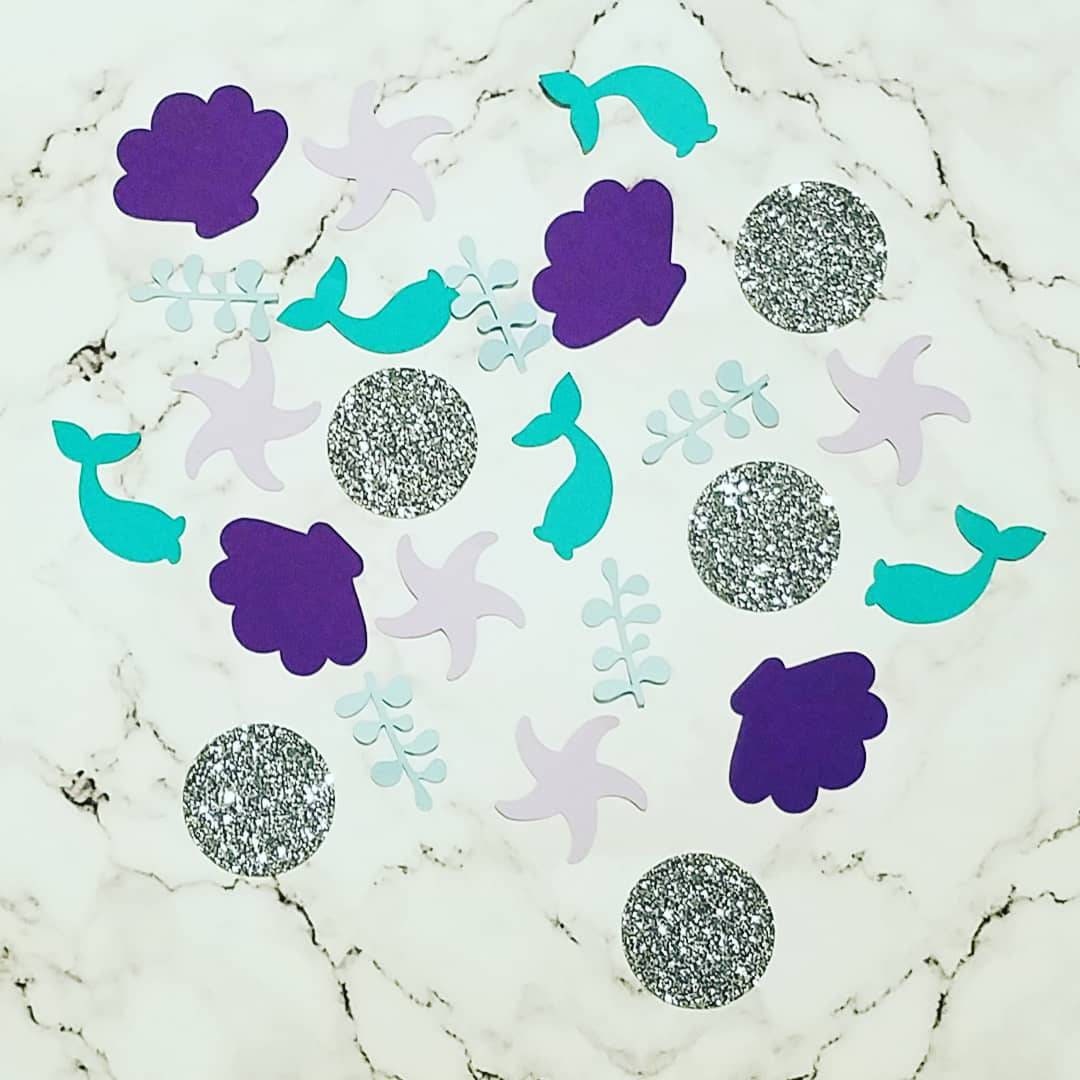 Mermaid Confetti - 100 Pieces - Mermaid Decorations - Mermaid Birthday ...