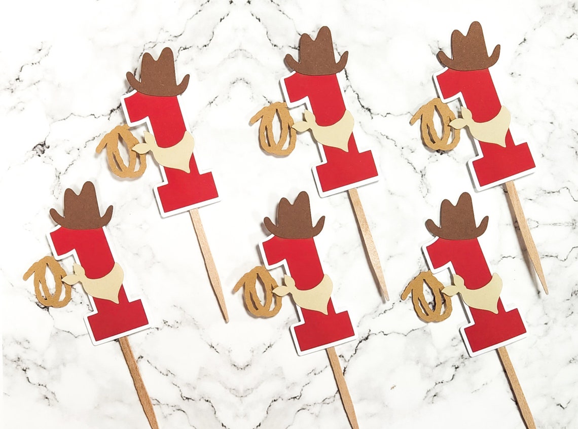 My First Rodeo Birthday. My First Rodeo Cupcake Topper. Cowboy - Etsy