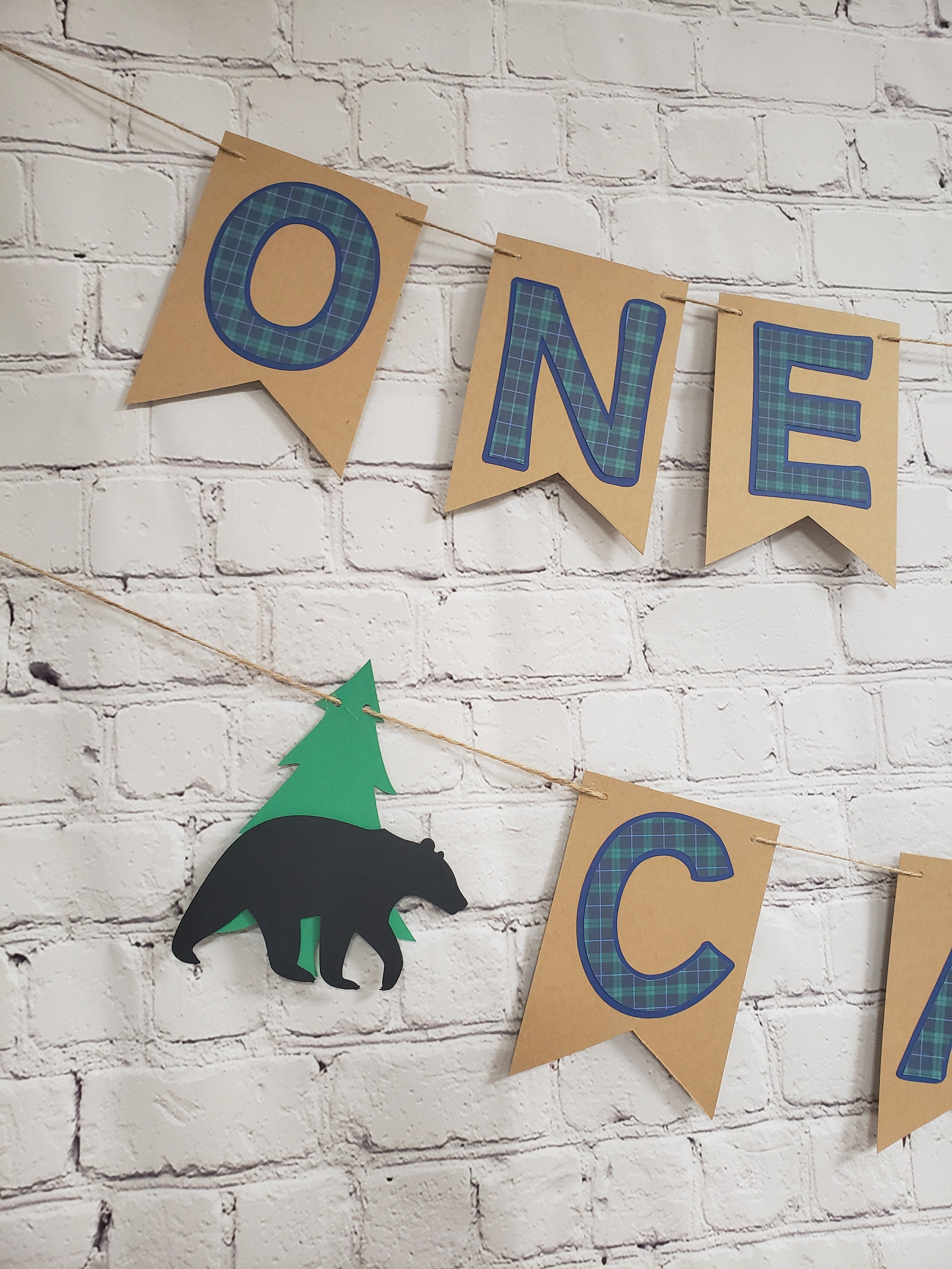One Happy Camper Banner. Lumberjack Banner. Camping Birthday - Etsy