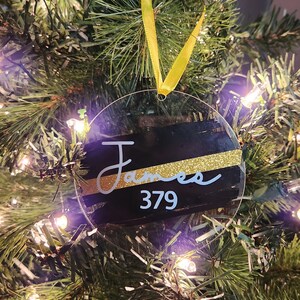 Personalized Dispatcher Christmas Ornament. Thin Yellow Line. 911 ...