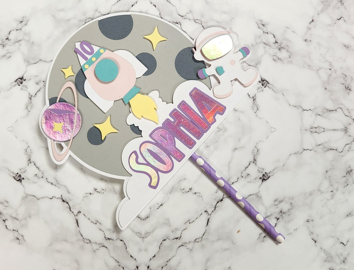 Outer Space Cake Topper. Astronaut Party. Galaxy Birthday - Etsy