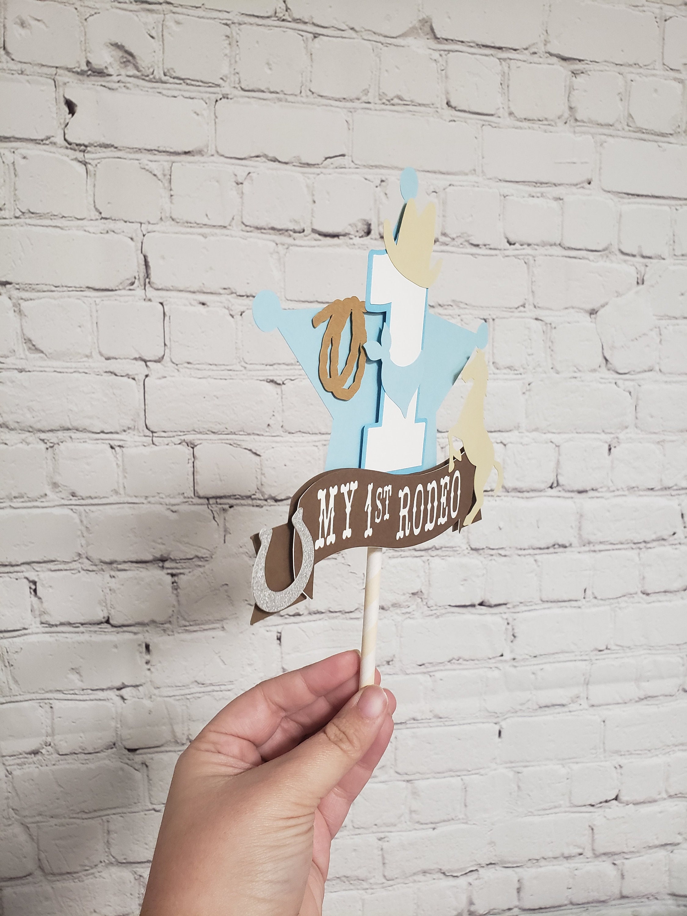 My First Rodeo Birthday. My First Rodeo Cake Topper. Cowboy - Etsy