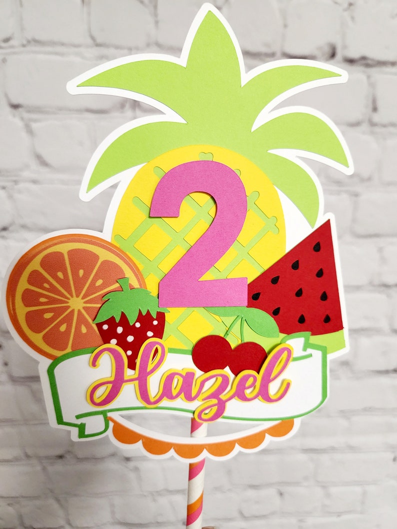 Tutti Frutti Cake Topper. Two-tti Fruitti Cake Topper. Twotti | Etsy