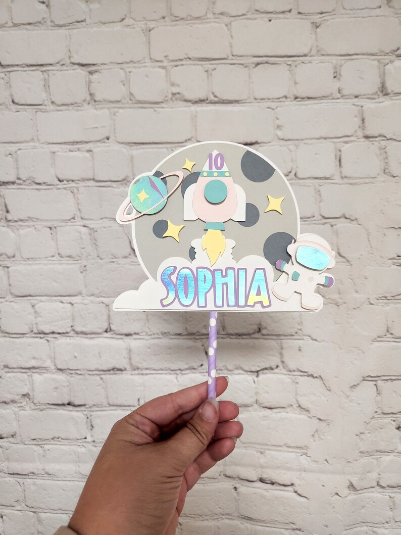 Outer Space Cake Topper. Astronaut Party. Galaxy Birthday - Etsy