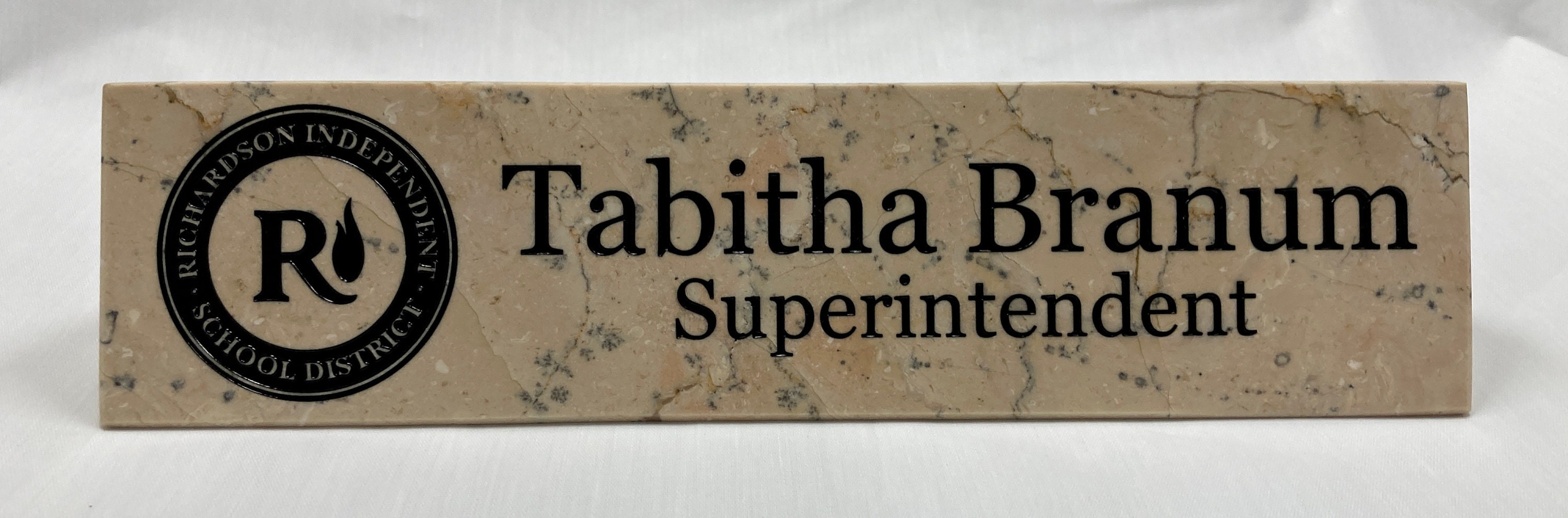 Custom Personalized Engraving White Marble Triangular Nameplate - Etsy