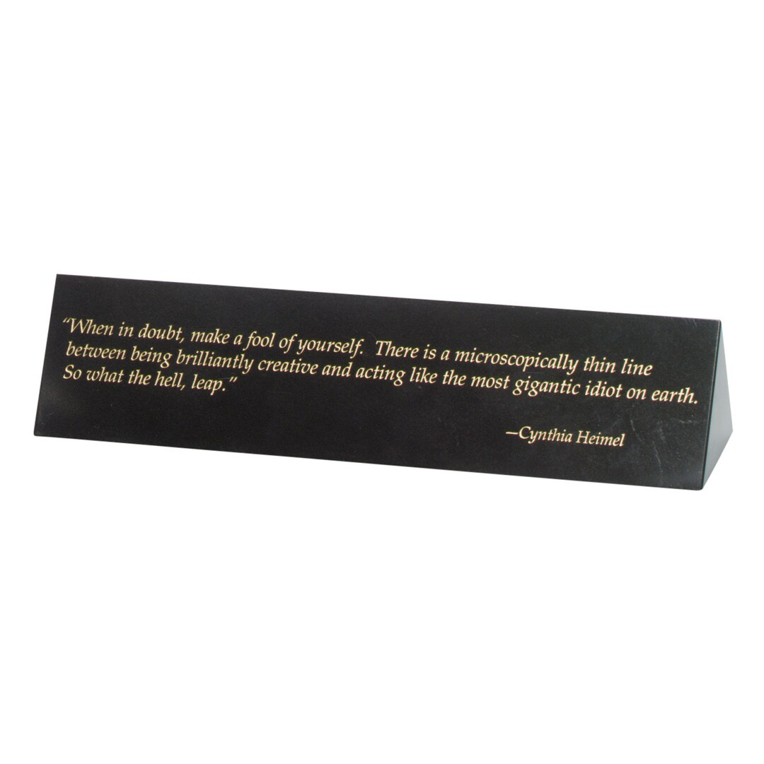 Custom Personalized Engraving Jet Black Marble Triangular Nameplate - Etsy