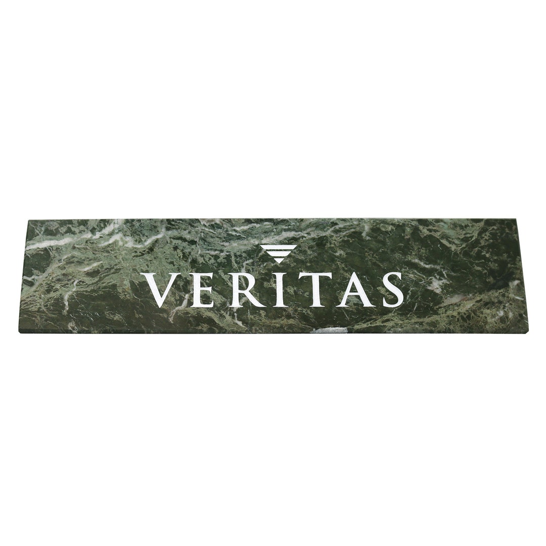 Engraving Jade Green Leaf Marble Triangular Nameplate - Etsy