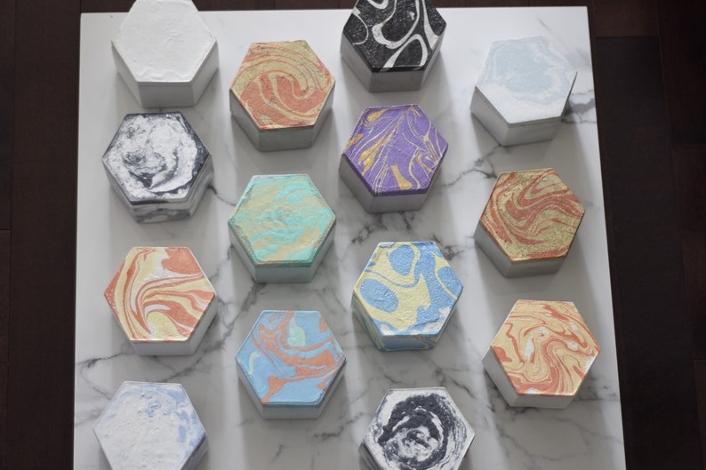 Jewelry Box/planter/tinkle Box/ Geometric Concrete Pots - Etsy