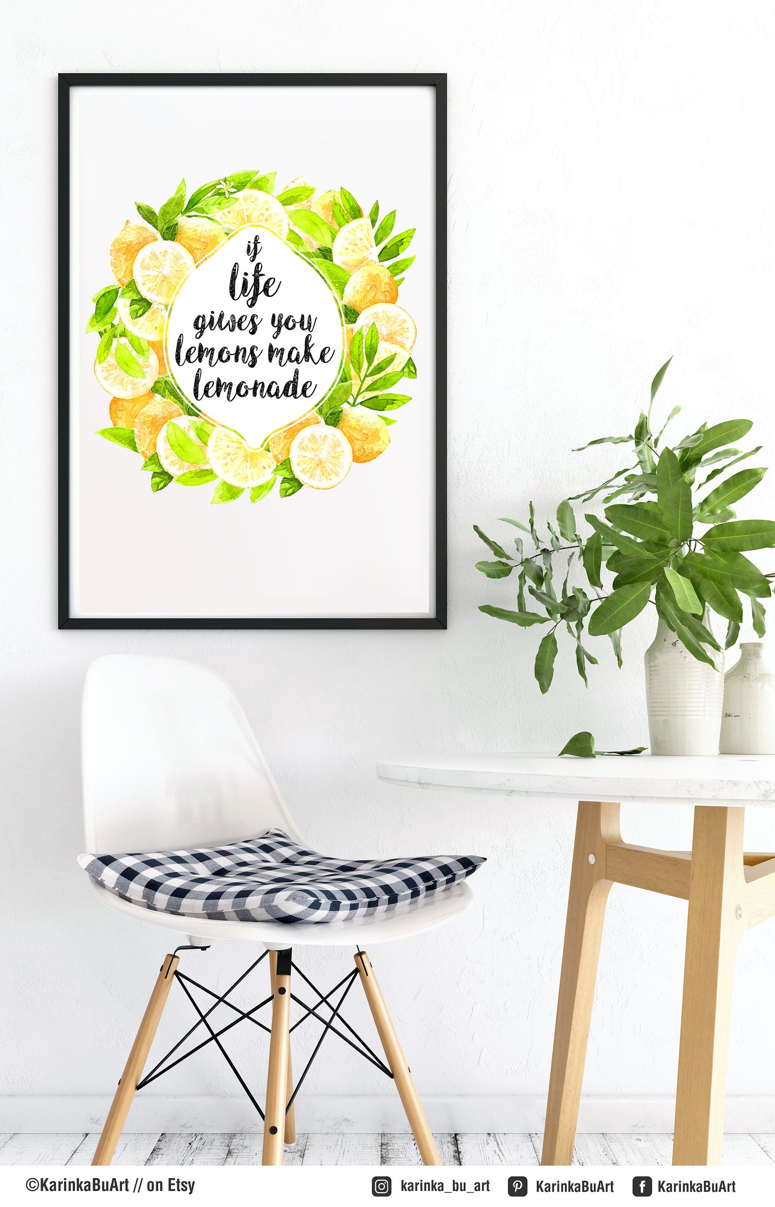 Lemon Kitchen Printable Quotes Lemons Printables Signs | Etsy