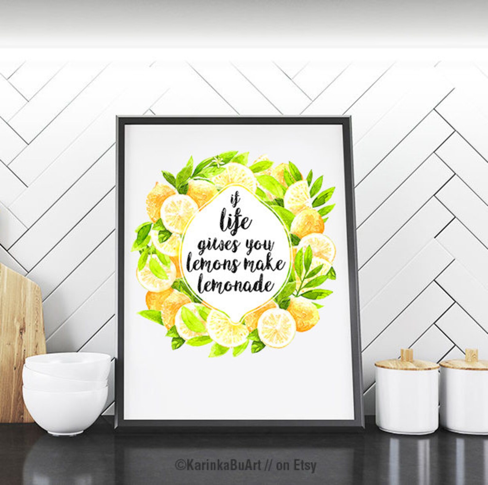 Lemon Kitchen Printable Quotes Lemons Printables Signs | Etsy
