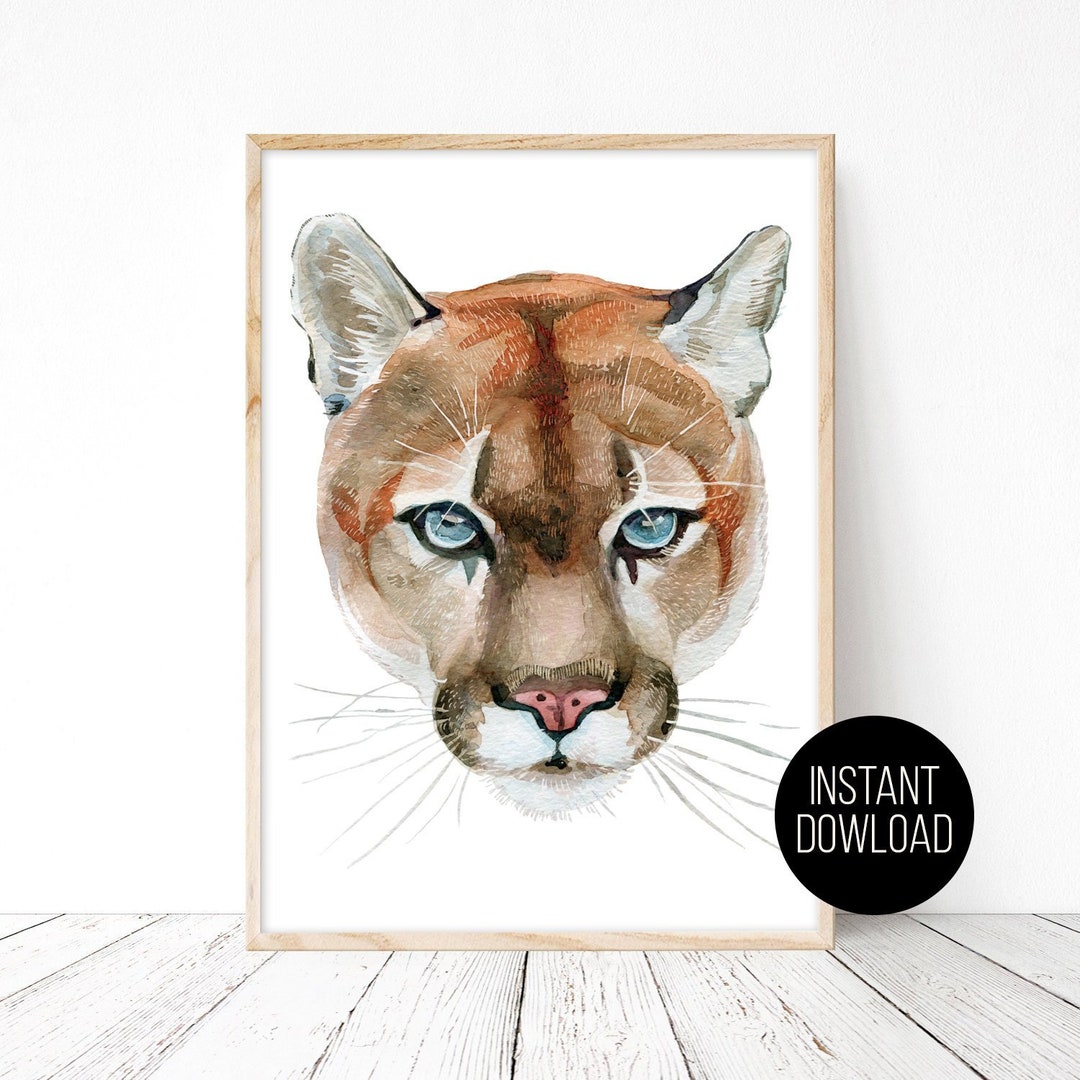 Puma Print Power Animal Big Cat Lover Gift Cougar Print American Animal ...