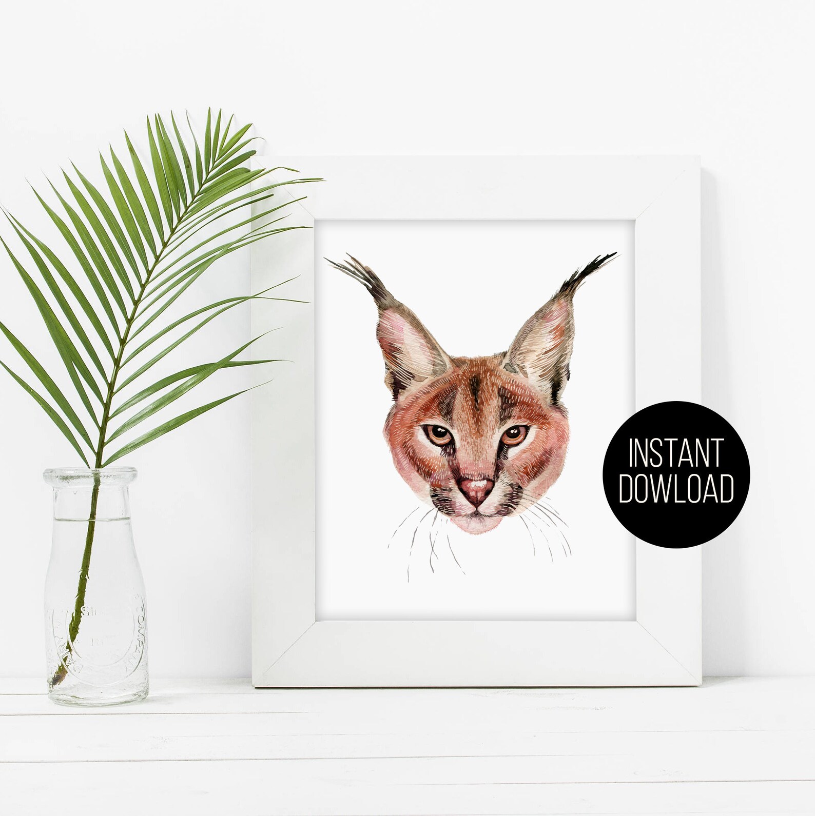 Caracal Print Power Animal Big Cat Lover Gift Cougar Print - Etsy
