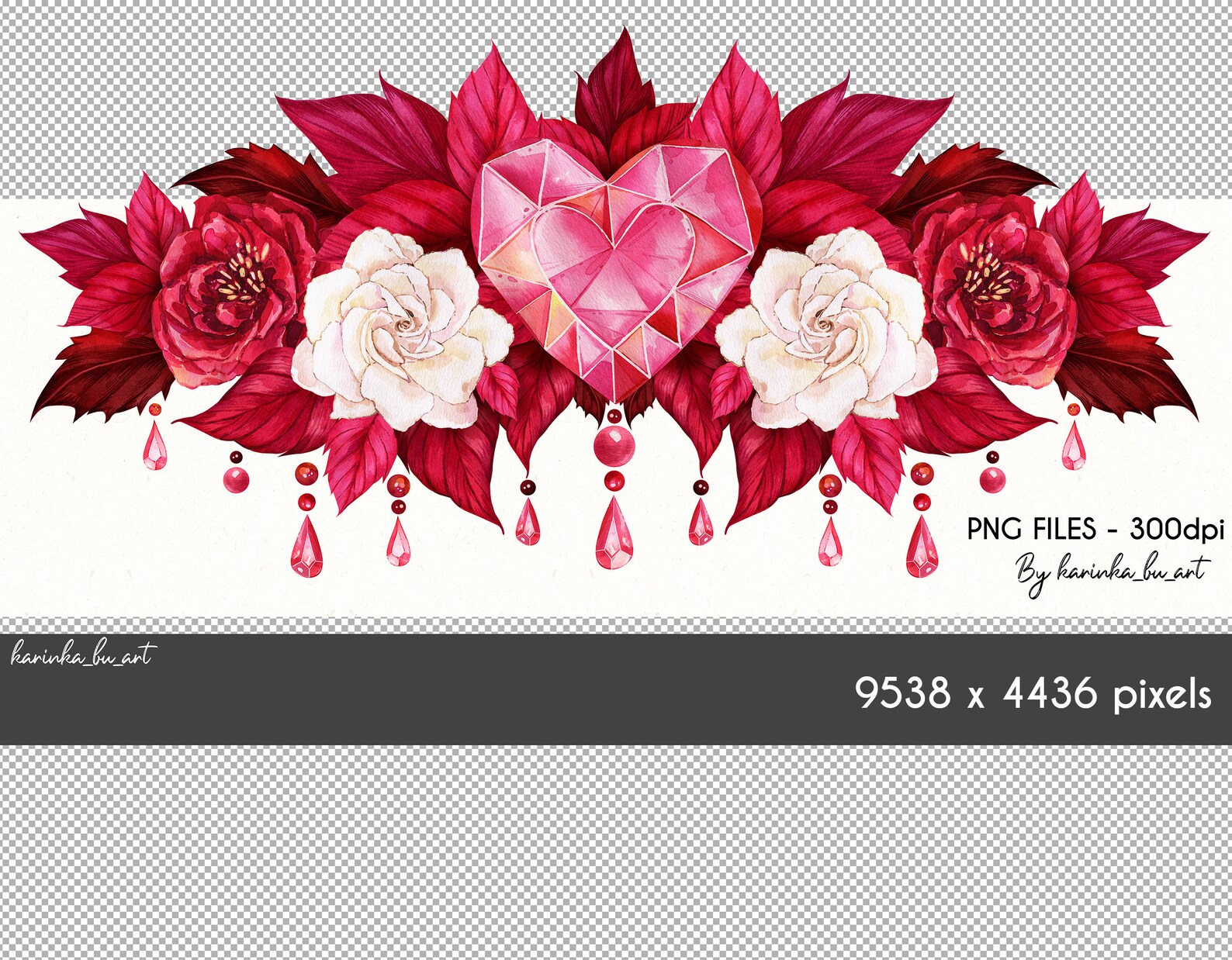 Love Frames Valentines Day PNG Clipart. Valentines Flower | Etsy