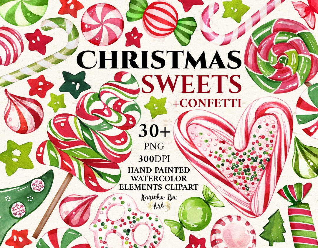 Christmas Lollipop Clipart. Christmas Decor. Christmas Png. Candy Cane ...