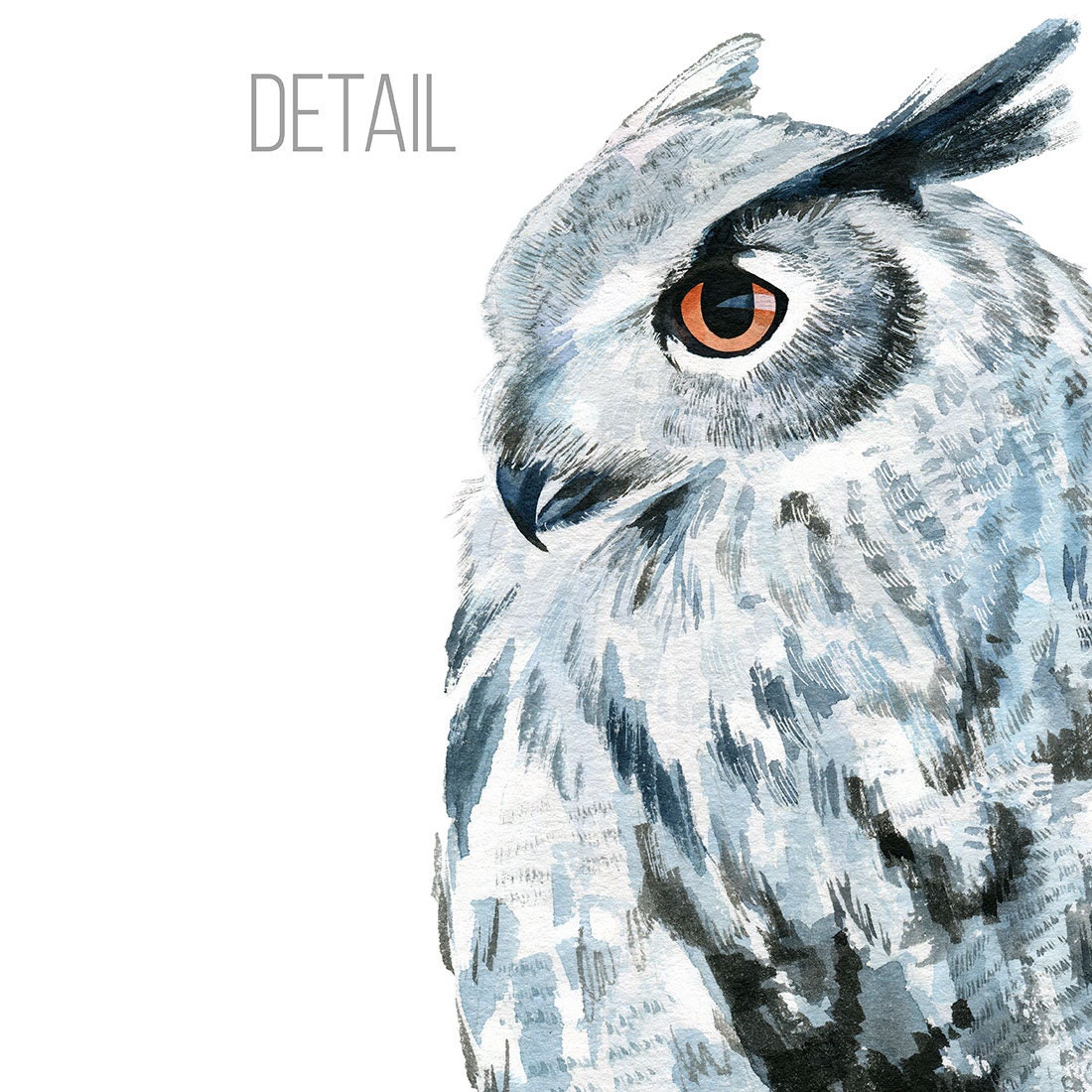 White Owl Print, Snowy Owl, Owl Hat, White Owl Decor, Owl Painting, Owl ...