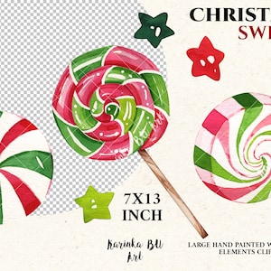 Christmas Lollipop Clipart. Christmas Decor. Christmas Png. Candy Cane ...