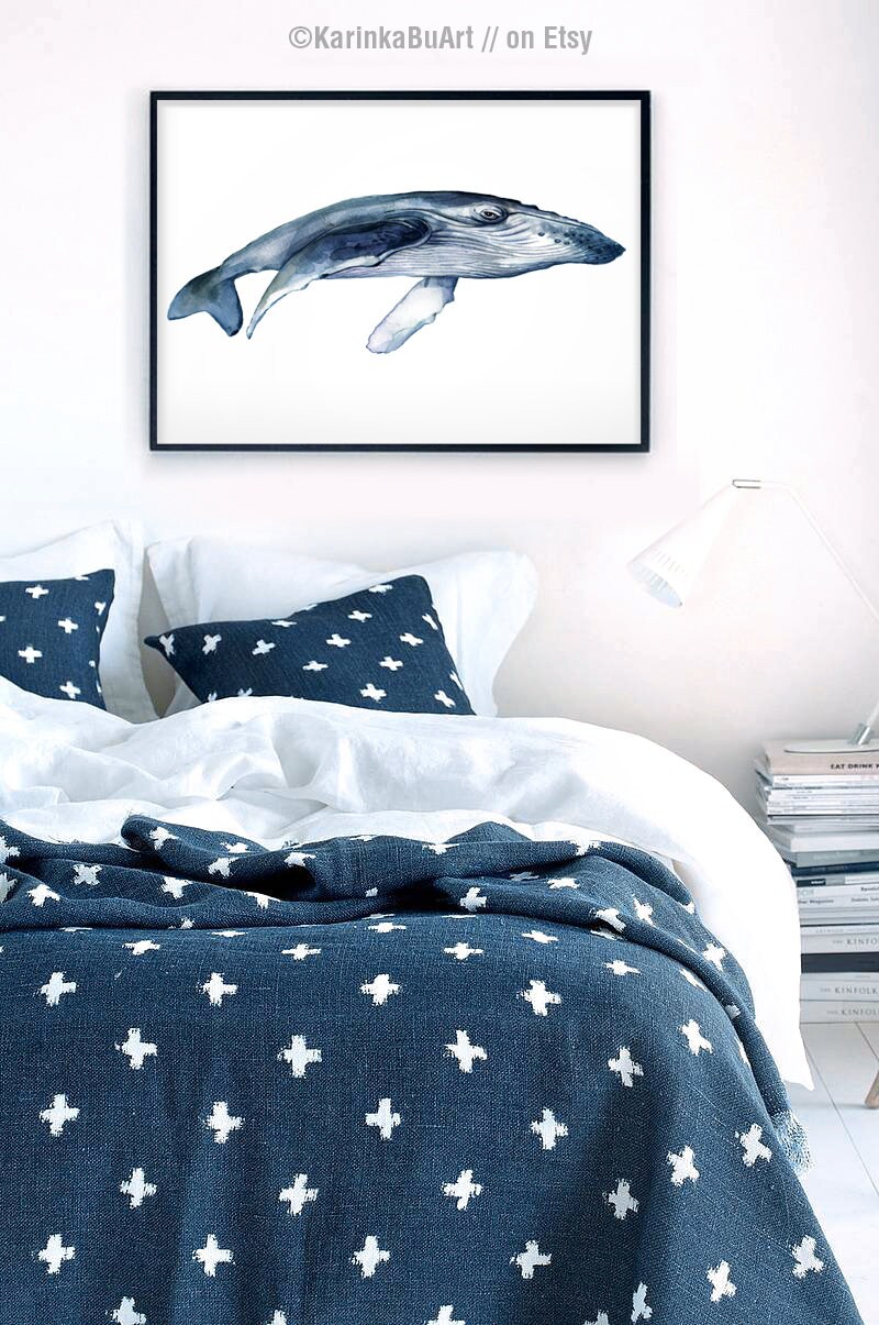 Humpback Whale Print Whale Art Whale Watercolor Whale Painting | Etsy