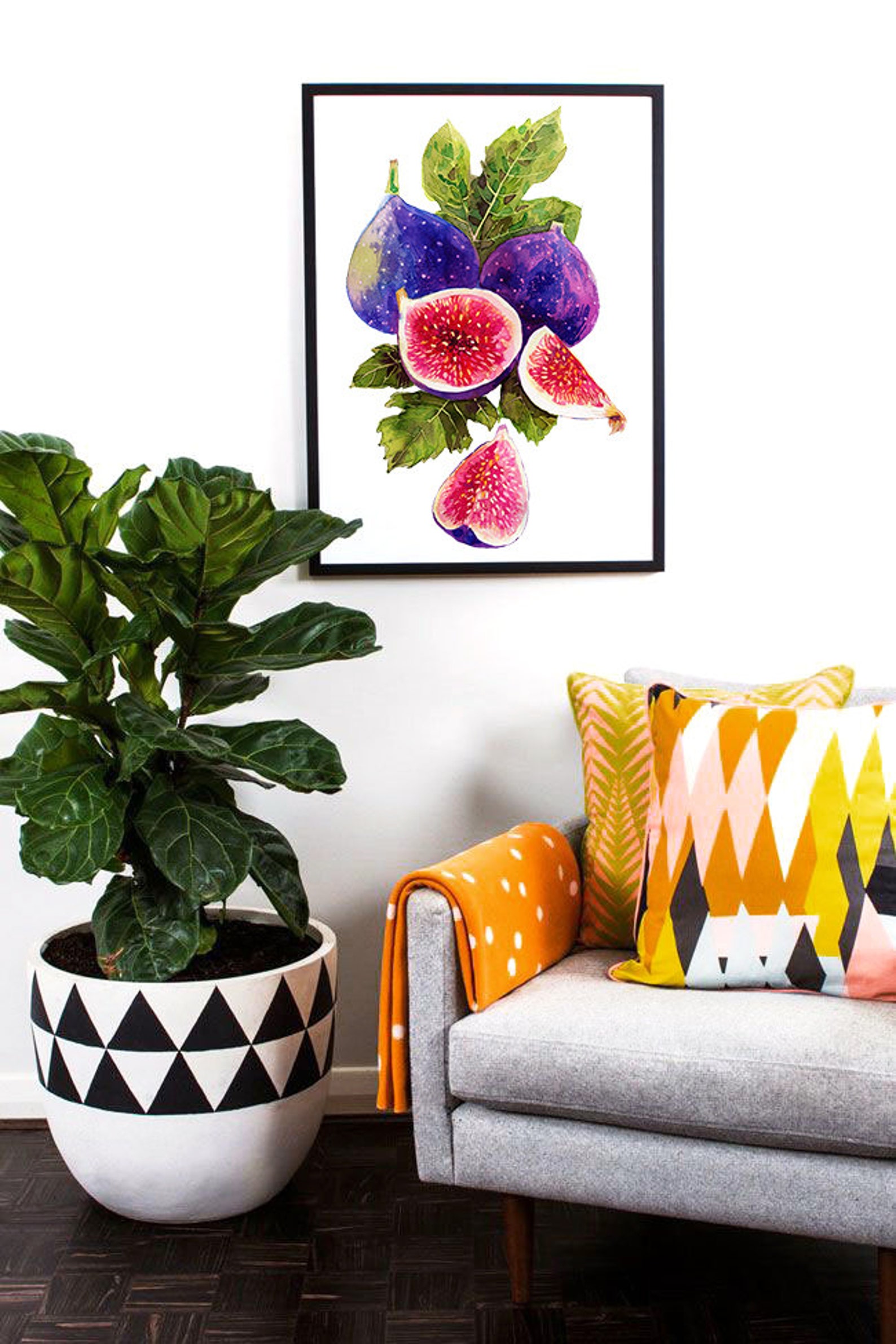 Watercolour Clip Art Figs Printable Wall Art Prints Poster Fig Print ...