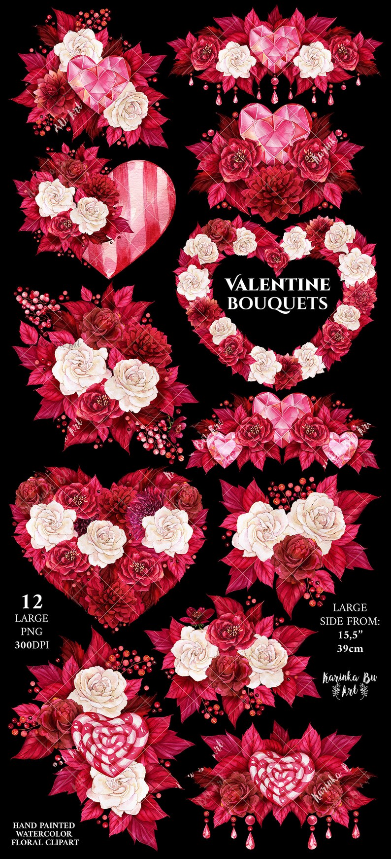 Love Frames Valentines Day PNG Clipart. Valentines Flower - Etsy