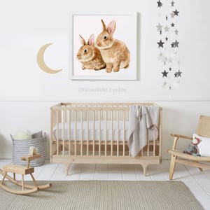 Bunny Rabbit Printable Watercolor Decor Idea Bunny Decor for Nursery ...