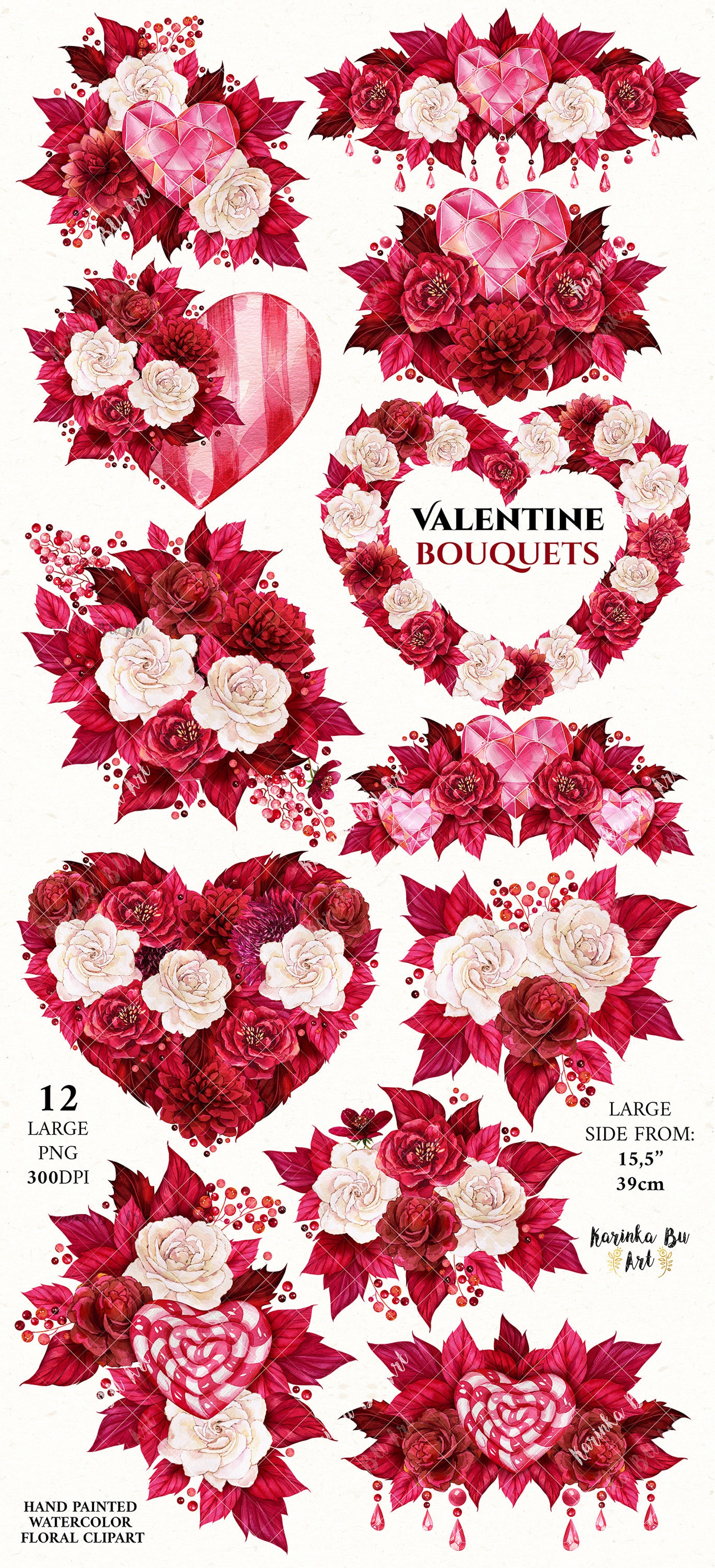 Love Frames Valentines Day PNG Clipart. Valentines Flower | Etsy