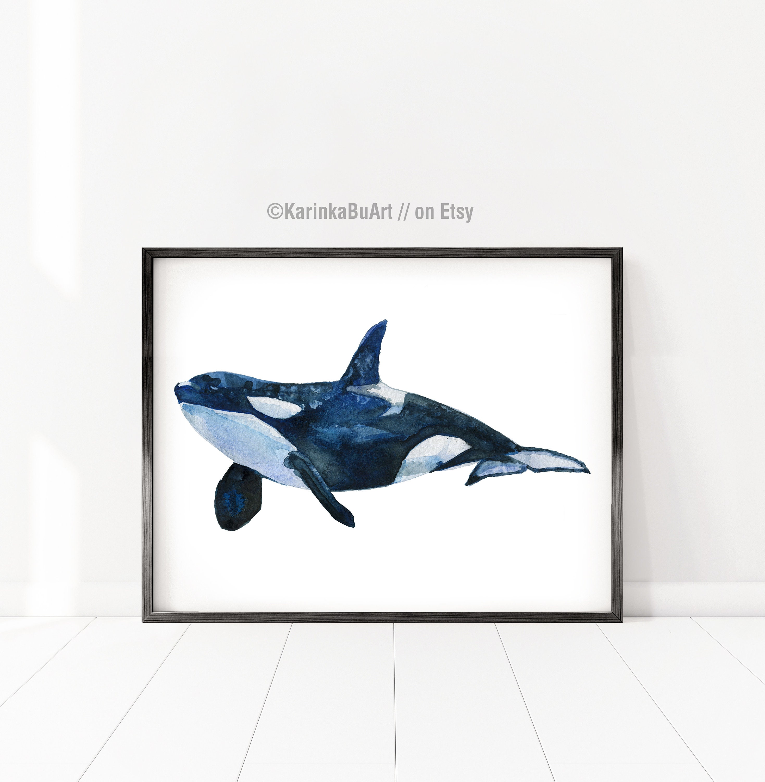 Orca Painting Killer Whale Print Watercolor Print Poster Sea Art ...