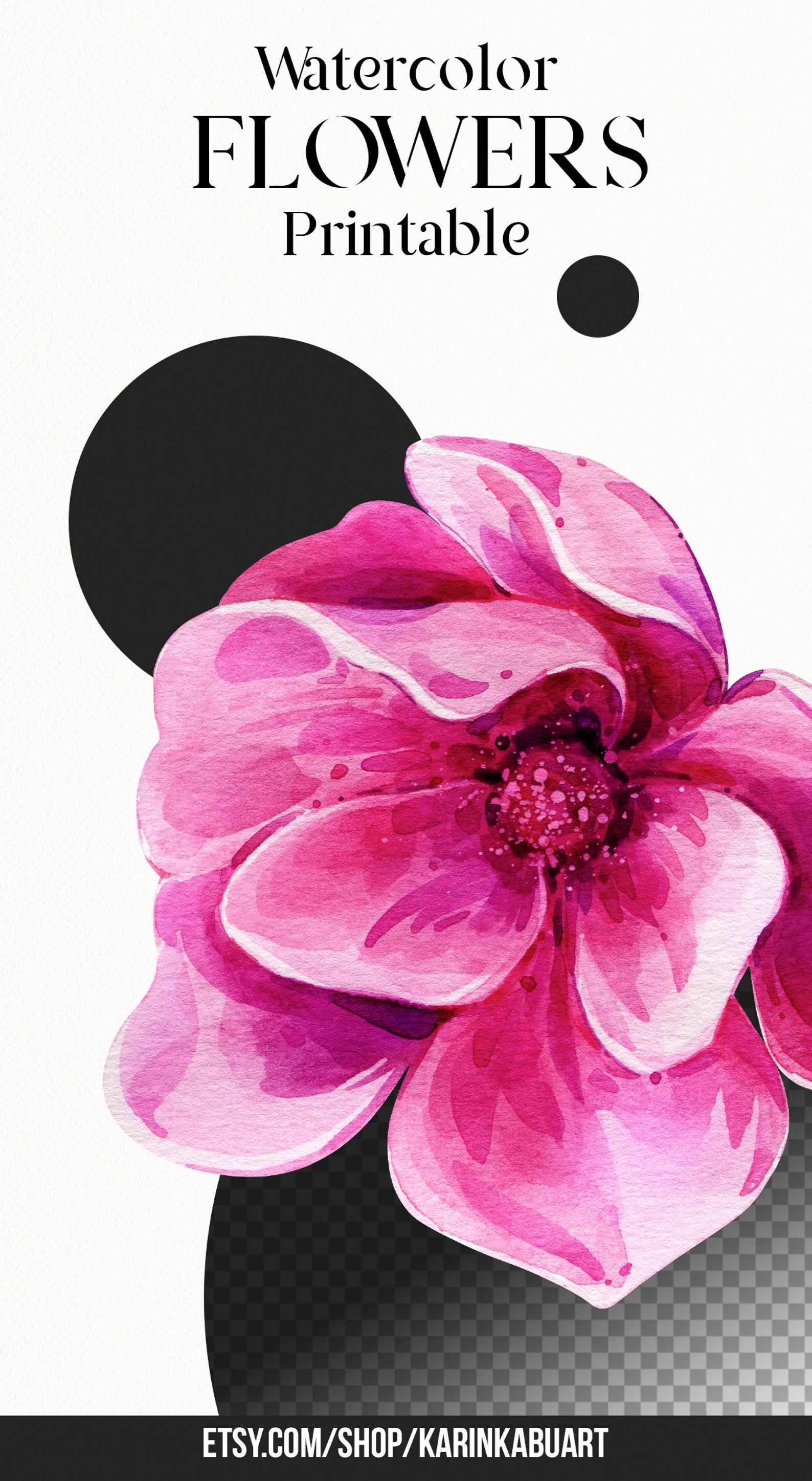 Floral Elements Boho Clipart Pink Flower Svg Spring Flowers Individual ...