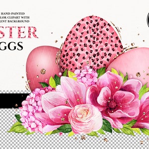 Easter Clipart. Watercolor Easter Leopard Eggs Clipart. Leopard Print ...