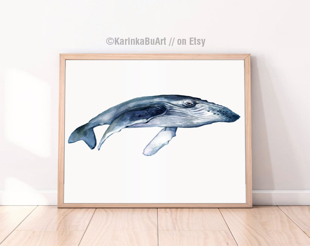 Humpback Whale Print Whale Art Whale Watercolor Whale Painting - Etsy