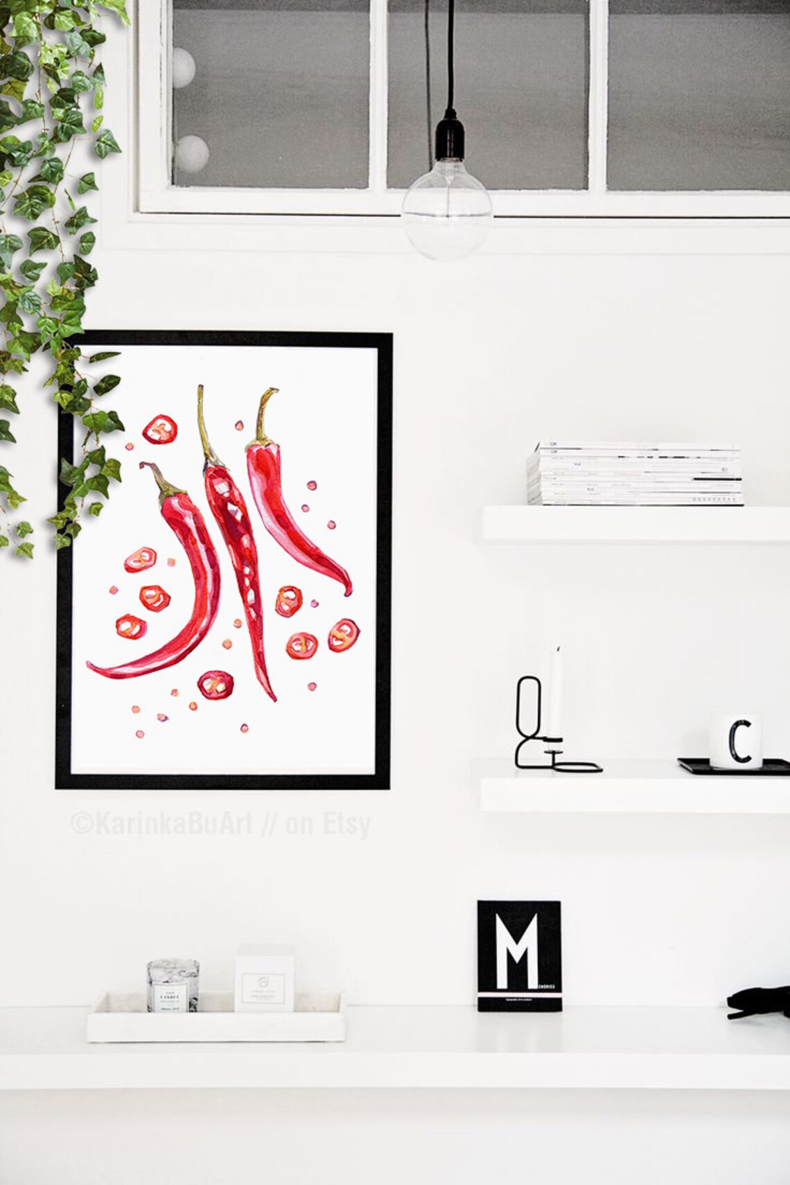 Poster Kitchen Print Printable Wall Art Watercolor Print | Etsy